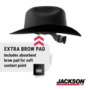 Jackson Safety Cowboy Hard Hat - 4 Point Ratchet Suspension - Western Outlaw Style - (Multiple Colors)