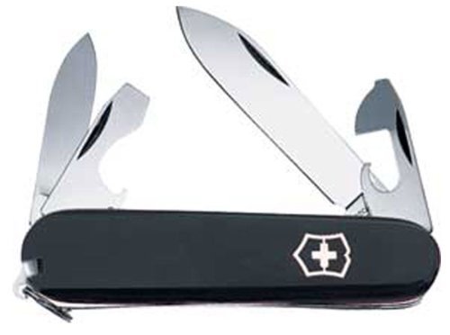 Victorinox Swiss Army Recruit Pocket Knife (Black), 84mm