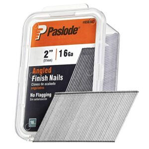 paslode, finishing nail, 650047, 20 degree angled galvanized, 16 gauge, 2,000 per box, 2 inch