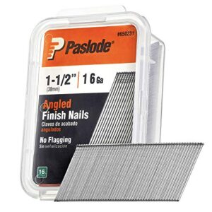 paslode, finishing nail, 650231, 20 degree angled galvanized, 16 gauge, 2,000 per box, 1 1/2 inch