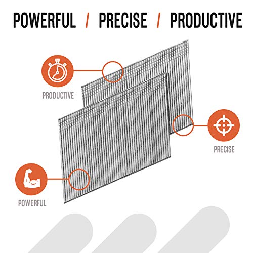 Paslode, Finishing Nail, 650232, 20 Degree Angled Galvanized, 16 Gauge, 2,000 per Box, 2 1/2 inch