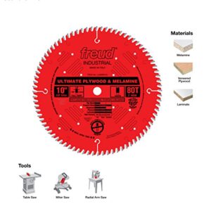 Freud LU80R010: 10" Ultimate Plywood & Melamine Blade