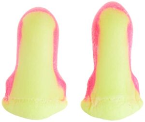 howard leight by honeywell laser lite high visibility disposable foam earplugs, pink/yellow , 200-pairs (ll-1) - 3301105