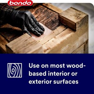 Bondo Home Solutions Wood Filler, Sandable in 15 min, 1.9 lbs with 1 oz Hardener