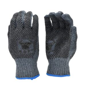 g & f products unisex adult pvc dot work gloves, grey, large 12 pairs us