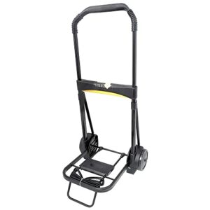 Kantek Ultra-Lite Folding Cart with Locking Telescoping Handle, 200-Pound Capacity, 11-Inch x 13.25-Inch Platform, Black (LGLC200)