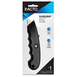 X-ACTO SurGrip Retractable Metal Utility Knife, Black (X3274)