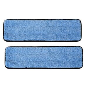 Real Clean 18 inch Microfiber Wet/Dust Mop Refill Pads for Flat Microfiber Mop Frames (Pack of 2)