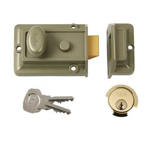 yale p-77-enb-pb-60 - traditional nightlatch - 60mm - electro nickel brass finish - standard security