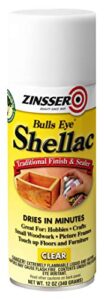 rust-oleum zinsser 408 bulls eye shellac spray, 12 oz, clear