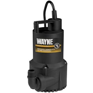 wayne 57719-rel1 rup160 1/6 hp oil free submersible multi-purpose water pump, black