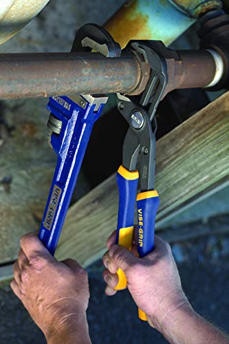 IRWIN VISE-GRIP Pliers, V-Jaw, 10-Inch, Press & Slide Button, Anti-Pinch, Anti-Slip (2078110)