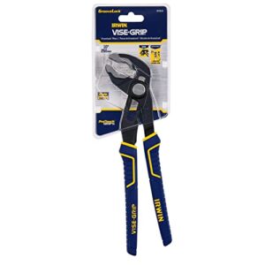 IRWIN VISE-GRIP Pliers, V-Jaw, 10-Inch, Press & Slide Button, Anti-Pinch, Anti-Slip (2078110)