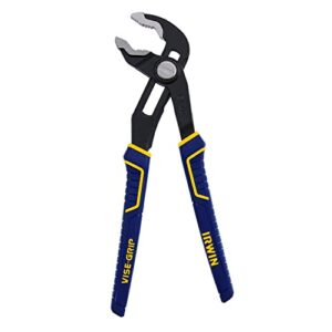 IRWIN VISE-GRIP Pliers, V-Jaw, 10-Inch, Press & Slide Button, Anti-Pinch, Anti-Slip (2078110)