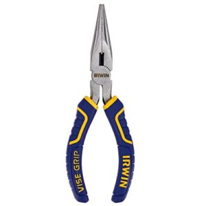 irwin vise-grip long nose pliers, 6 inch, for heavy duty cutting and bending (2078216)