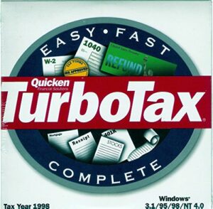 quicken turbotax {federal return tax year 1998}