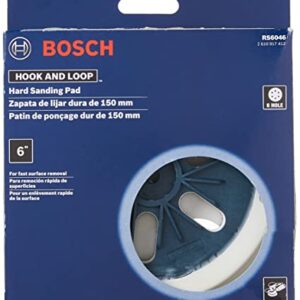 BOSCH RS6046 6 In. Hard Hook-&-Loop Sander Backing Pad for Flat Sanding without Gouging and Fast Removal