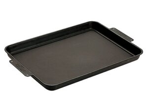 snow peak iron griddle - perfect for cooking over a fire or bbq - 21.75 x 13 x 1.4 in