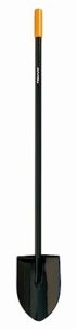 fiskars digging shovel - heavy duty gardening tool with straight handle - lawn and yard tools - black