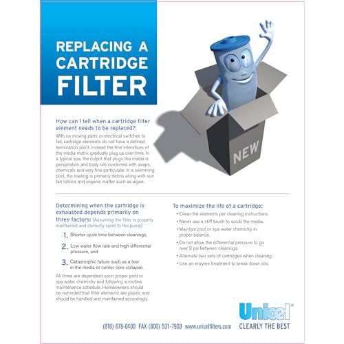 Unicel C-9405 Clean & Clear Predator 50 Sq Ft Filter Cartridge R173213