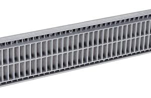 NDS, Gray 241-1 Spee-D Channel Drain Grate, 4-1/8 in. wide X 2 ft. long