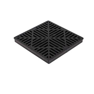 nds 1211g catch basin drain grate, 12 in, black plastic