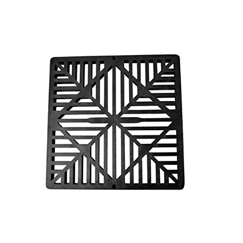 NDS 1211G Catch Basin Drain Grate, 12 in, Black Plastic