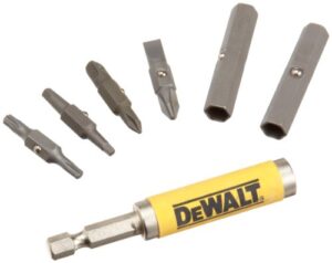 dewalt bit set with 6-in-1 flip and switch driver system, 7-piece (dw2336),yellow