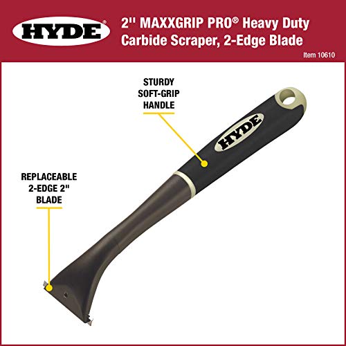 HYDE 10610 Paint Scraper, Carbide Blade, 2-in, No Color