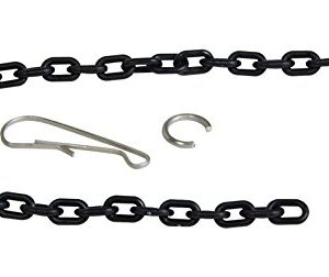 Fluidmaster 5104 Universal Kink Free Toilet Flapper Chain Replacement Black