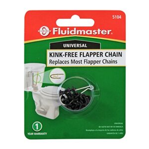 Fluidmaster 5104 Universal Kink Free Toilet Flapper Chain Replacement Black