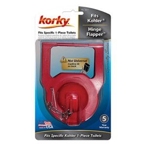 Korky 2011BP Hinge Flapper For Kohler Toilet Repairs - Replaces Kohler Parts 84995 and 1000490 - Made in USA, Red