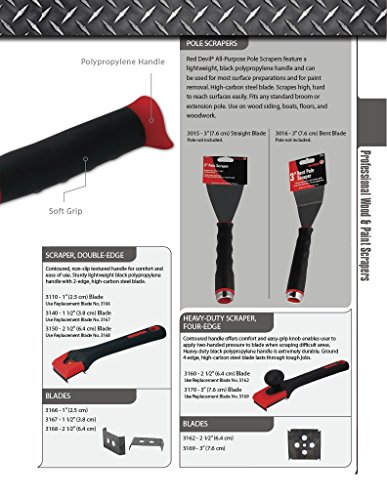 Red Devil 3170 Heavy-Duty Four-Edge Scraper, 3"