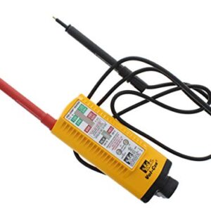 IDEAL INDUSTRIES INC. 61-076 Vol-Con Solenoid Voltage Tester with Vibration Mode, AC/DC Voltage Level Testing, CATIII for 600v, Yellow