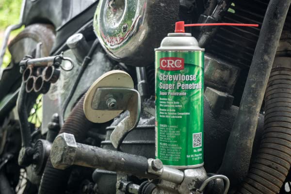 CRC Screwloose Super Penetrant 03060 – 11 WT OZ, Plastic Safe Aerosol for Corroded Fasteners, Seized Mechanical Components