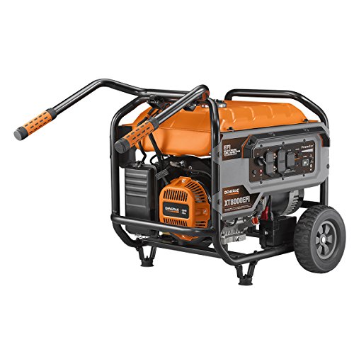 Generac 7162 8000 Watt Electronic Fuel Injection Portable Generator-EPA/CARB, Orange, Gray, Black