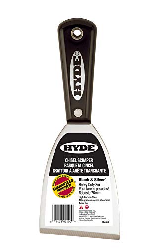 HYDE 02400 2400 Stiff Chisel Scraper, 3"