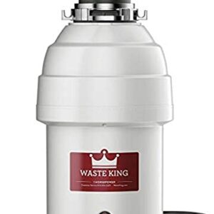 Waste King 1 HP Garbage Disposal with Power Cord, Food Waste Disposer for Kitchen Sink, L-8000