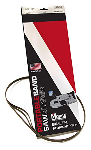 Morse Straight Pitch Bi-Metal Portable Band Saw Blade 44 7/8 x 1/2 x .020 24 TPI 3/Box (001236 / ZWEP4424W)