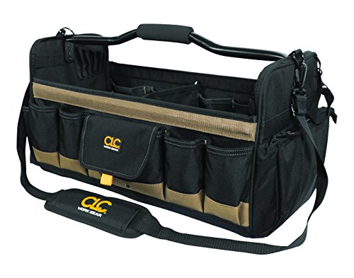 Custom Leathercraft WORK GEAR 1579 20 Inch, Open Top, Soft Sided Tool Box, 27 Pockets