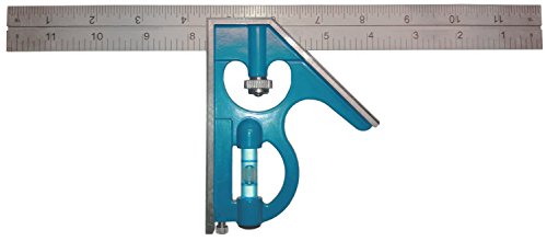 Empire Level E250 12-Inch Heavy Duty Professional Combination Square w/Etched Stainless Steel Blade and True BlueR Vial