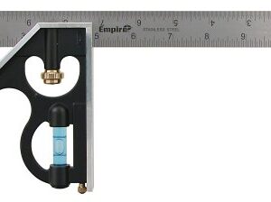 Empire Level E250 12-Inch Heavy Duty Professional Combination Square w/Etched Stainless Steel Blade and True BlueR Vial