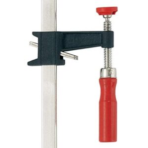 Bessey Clutch Style Bar Clamps - 12 In 1200 lb - GSCC5.012- Woodworking Clamps with Ergonomic Handle, Non-Marring Pads, Durable Cast-Iron Jaws & Serrated Rail for Carpentry & Cabinetry