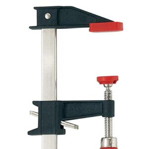 Bessey Clutch Style Bar Clamps - 12 In 1200 lb - GSCC5.012- Woodworking Clamps with Ergonomic Handle, Non-Marring Pads, Durable Cast-Iron Jaws & Serrated Rail for Carpentry & Cabinetry