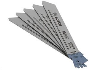 bosch rm618 6-inch 18t metal cutting reciprocating saw blades - 5 pack , blue