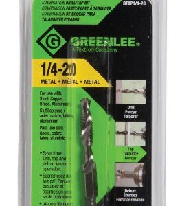 Greenlee DTAP1/4-20 Combination Drill, Tap, and Deburr Bit with Quick Change Hex, 1/4-20 NC