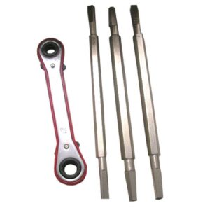 lasco 13-2111 metal seat removal set, 3 removal tools, plus ratchet