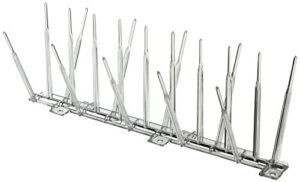 bird b gone plastic bird spikes - 20 ft l x 5 in w - clear