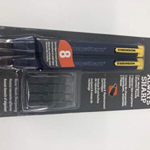 Swanson Tool Co CP216 AlwaysSharp Refillable Mechanical Carpenter Pencil, Two Pack, with 8 More Replacement Black Graphite Tips