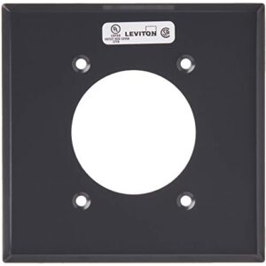 Leviton 4934 2-Gang Flush Mount 2.15 Inch Dia. Device Receptacle Wallplate, Standard Size, Steel, Device Mount, Painted Metal